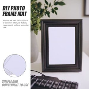 EXCEART Pre-Cut Picture Mat 20Pcs White Picture Mat Pre Cut Display Photo Frame Mat Cutting Mat Board for Photo Picture Artwork Opening Mat