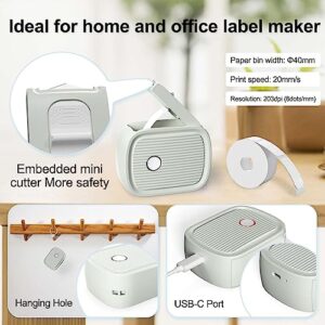 NOKLEAD H68 Bluetooth Label Maker Machine: Small Rechargeable Thermal Sticker Printer with Tape, Multiple Templates and Smart APP Control for Office School and Home Organizing