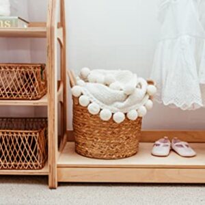 WOOD&ROOM Wardrobe Dress up Rack Child Garment Rack Kids Clothing Rack with Storage Shelf Montessori Children wardrobe