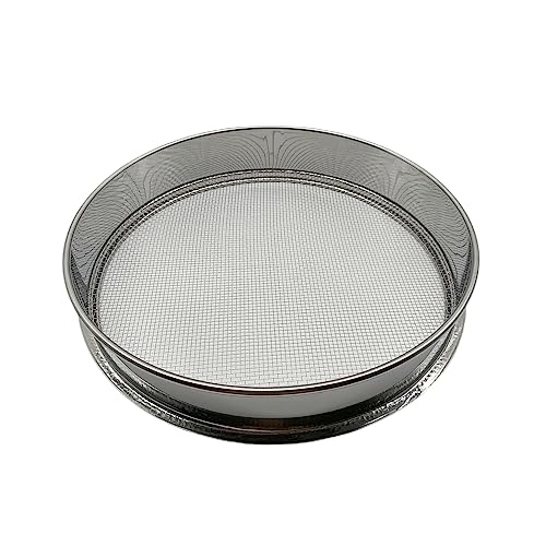 Soil Sieve for Garen -12 inches Soil Sifter for Rocks Compost-Sifting pan (1/8”Mesh Screen)