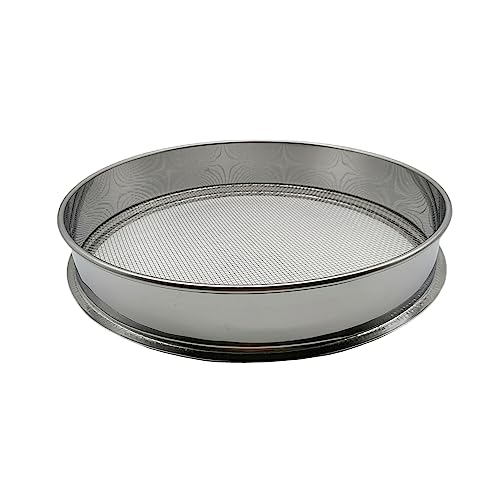 Soil Sieve for Garen -12 inches Soil Sifter for Rocks Compost-Sifting pan (1/8”Mesh Screen)