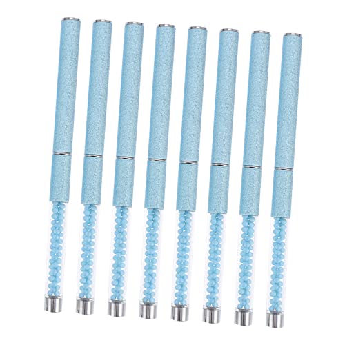 minkissy 8pcs Set Nail Art Brush Set Finger Nail Kit Diamond Kits Nail Kit Acrilic Nail Kit Para Uñas Acrilicas Nail Drawing Pen Nail Painting Tools 3d Gradient Acrylic Blue