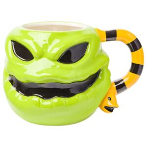 silver buffalo disney nightmare before christmas oogie boogie ceramic 3d sculpted mug, 20 ounces