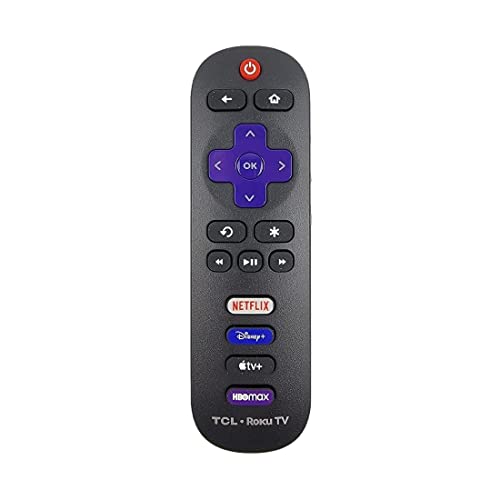 OEM Replacement Remote Control Compatible with All TCL Roku Smart TVs【Only Works with TCL Roku TV, Not for Roku Stick and Roku Box】 (Netflix/Disney Plus/Apple TV+ / HBO Max)