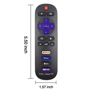 OEM Replacement Remote Control Compatible with All TCL Roku Smart TVs【Only Works with TCL Roku TV, Not for Roku Stick and Roku Box】 (Netflix/Disney Plus/Apple TV+ / HBO Max)