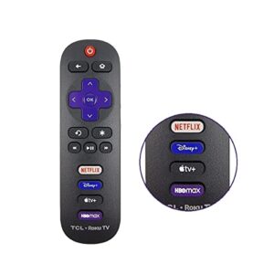 OEM Replacement Remote Control Compatible with All TCL Roku Smart TVs【Only Works with TCL Roku TV, Not for Roku Stick and Roku Box】 (Netflix/Disney Plus/Apple TV+ / HBO Max)