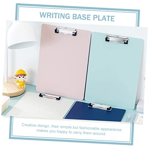 Operitacx 2pcs Writing Pad Pencils Letter File Folders Office File Folders Writing Clipboard A4 Document Holder Exam Paper Clips Writing Base Plate Writing Support Plate Clip Board