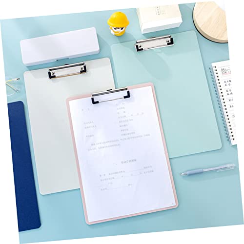 Operitacx 2pcs Writing Pad Pencils Letter File Folders Office File Folders Writing Clipboard A4 Document Holder Exam Paper Clips Writing Base Plate Writing Support Plate Clip Board