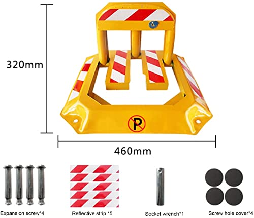 KOAIUS Parking Post, Parking Barrier, for Parking Lot Car Ground Lock, Parking Space Lock, Parking Space Lock, Parking Pile Parking Space Lock Parking