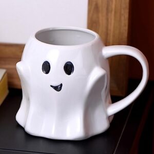 yopcuvi ghost mug, ceramic ghost coffee mug, halloween ghostface mug, 14 fl oz