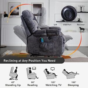 Phoenix Home Power Chair Lift Recliner, Grey