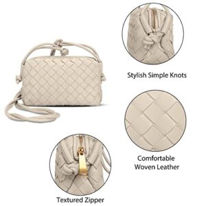 Small Crossbody Shoulder Bag for Women, Mini Camera Bag Card Holder Wallet Purse and Hand-Woven Handbags