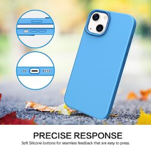 BENTOBEN iPhone 13 Mini Case, iPhone 13 Mini Phone Case, Slim Fit Liquid Silicone Soft Gel Rubber Anti-Scratch Shockproof Phone Cover with Microfiber Lining for iPhone 13 Mini 5.4", Blue