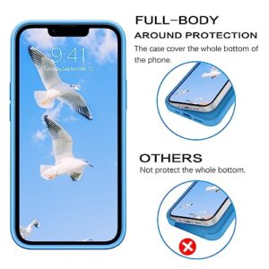 BENTOBEN iPhone 13 Mini Case, iPhone 13 Mini Phone Case, Slim Fit Liquid Silicone Soft Gel Rubber Anti-Scratch Shockproof Phone Cover with Microfiber Lining for iPhone 13 Mini 5.4", Blue