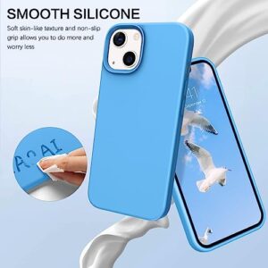 BENTOBEN iPhone 13 Mini Case, iPhone 13 Mini Phone Case, Slim Fit Liquid Silicone Soft Gel Rubber Anti-Scratch Shockproof Phone Cover with Microfiber Lining for iPhone 13 Mini 5.4", Blue