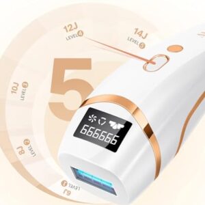 Laser Hair Removal for Women Permanent IPL Face Leg Arm Back Whole Body Hair Remover, 999,999 Flashes FDA Cleared Home Use Device