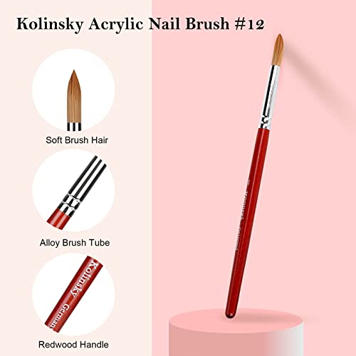 Acrylic Nail Kit with Nail Primer and Top Coat, Polymer Colored Acrylic Nail Powder for Acrylic Nail Extension Carving