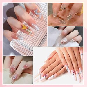 Acrylic Nail Kit with Nail Primer and Top Coat, Polymer Colored Acrylic Nail Powder for Acrylic Nail Extension Carving