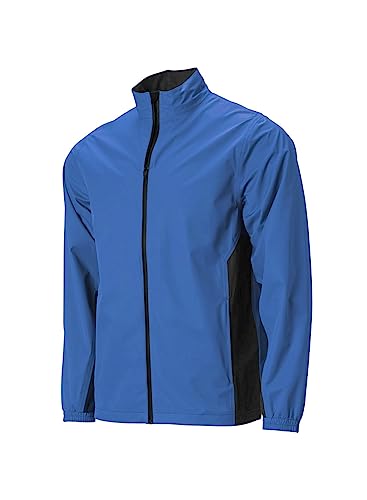 JMIERR Mens Lightweight Rain Jacket Casual Long Sleeve Active Windbreaker Golf Coats, US 46(XL) A Sky Blue