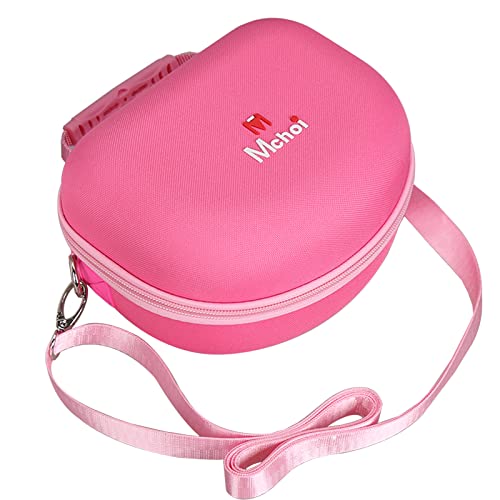 Mchoi Hard Carrying Case Suitable for Riwbox CT-7 Pink/for Jack CT-7S Cat Green 3.5mm/ for iClever IC-HS01 Bluetooth Wireless Over-Ear Headphones Headset for Kids Travel Protective Case, Case Only