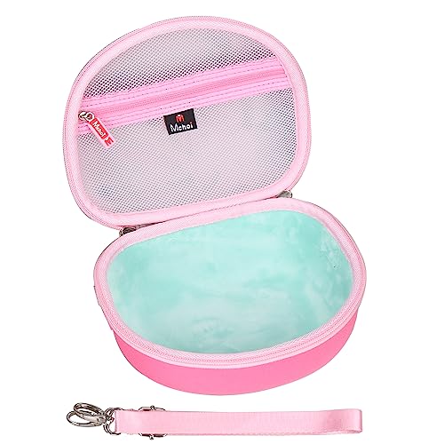 Mchoi Hard Carrying Case Suitable for Riwbox CT-7 Pink/for Jack CT-7S Cat Green 3.5mm/ for iClever IC-HS01 Bluetooth Wireless Over-Ear Headphones Headset for Kids Travel Protective Case, Case Only