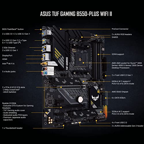 Micro Center AMD Ryzen 5 5600X 6-core Desktop Processor with Wraith Stealth Cooler Bundle with ASUS TUF Gaming B550-PLUS Motherboard and 2TB Gen4x4 M.2 SSD