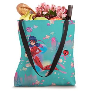 Miraculous Ladybug Aqua Pattern Tote Bag