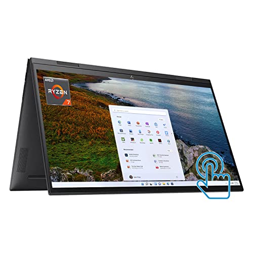 HP Envy X360 2-in-1 Laptop, 15.6" IPS Touchscreen, AMD Ryzen 7 5825U Processor, Backlit Keyboard, Fingerprint Reader, Wi-Fi 6, Audio by Bang & Olufsen, Windows 11 (32GB RAM | 1TB PCIe SSD)