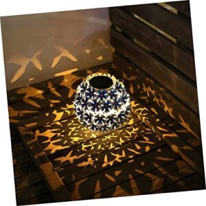 SOLUSTRE Solar Flower Ball Light Outdoors Solar Lights Out Door Decor Hydrangea Decor Hydrangea Hanging Light Solar Ball Light Solar Hanging Ball Solar Blue Hydrangea Lamp Garden Solar Lamp