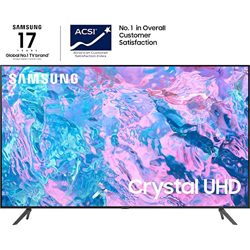 SAMSUNG UN58CU7000 58 inch Crystal UHD 4K Smart TV Bundle with 2 YR CPS Enhanced Protection Pack (2023 Model)