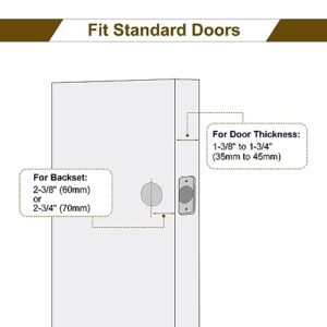 HOSOM Front Door Handle, Exterior Entry Door Handleset with Lever, Reversible for Right & Left-Handed Doors, Classic Style, Oil Rubbed Bronze