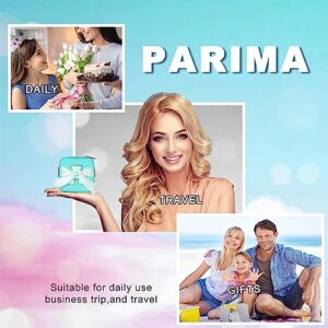 Parima Travel Jewelry Case for Women Fashion, A initial Jewelry Case| Travel Jewelry Case Organizer| Small Blue Jewelry Case| Mini Jewelry Travel Case for Girls Jewelry Box| Teen Girl Gifts Trendy Stuff