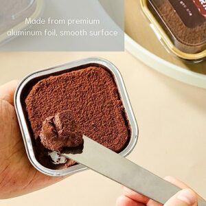 Findful Mini Cake Pans With Lids (10oz,40 Pack) Aluminum Foil Square Cupcake Liners Brownie Baking Cups,Disposable 4”x4” Large Cupcake Pan,Jumbo Muffin Tin Ramekins Holders