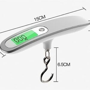 Luggage Scale, 50kg Hand Hanging Portable Travel Scale with Hook Electronic Baggage Weight Measuring Digital Weighing