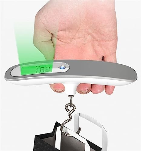 Luggage Scale, 50kg Hand Hanging Portable Travel Scale with Hook Electronic Baggage Weight Measuring Digital Weighing