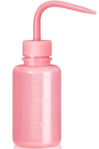 valchoose 150ml pink wash bottles squeeze 5oz mini professional, water bottle for lash extensions, easy to carry lash water bottle squeezer (1pack)