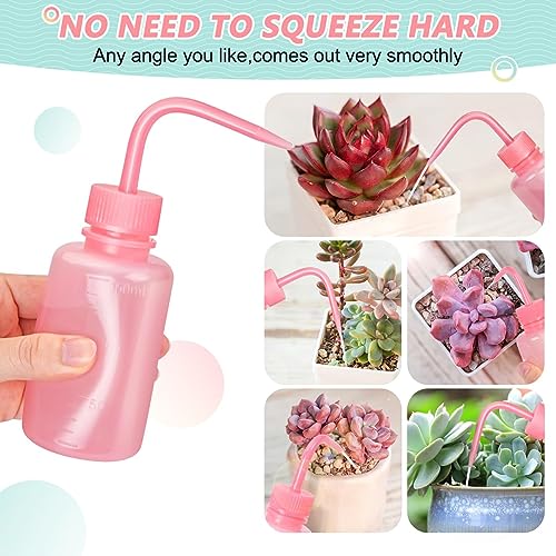 Valchoose 150ML Pink Wash bottles squeeze 5oz Mini Professional, Water Bottle for Lash Extensions, Easy to Carry Lash water bottle squeezer (1Pack)