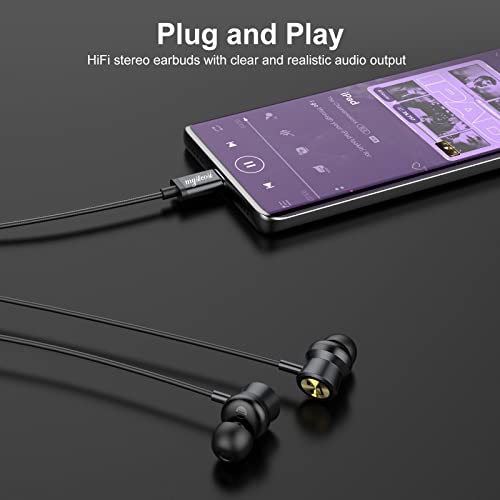 in Ear Type C Earphone, USB C Wired Earbuds with Mic for Laptop, Magnetic Noise Isolation Headphone compatiable for iPhone 15 Pro Max Plus iPad Pro,Samsung Galaxy Z Flip 4/3, Galaxy Ultra S22