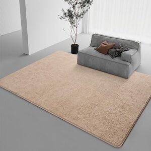 dweike modern area rugs for bedroom living room, 5x7 feet, thickened memory-foam indoor carpets, minimalist style carpet suitable for boys girls teenagers and adults with super soft touch, beige