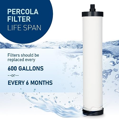 PERCOLA FRC06 Water Filter, Compatible with FRCNSTR/FRC06, FRCNSTR100/FRC06 Water Filter and Franke Still Pure Under-Sink Filtration System, 2 Pack