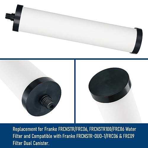 PERCOLA FRC06 Water Filter, Compatible with FRCNSTR/FRC06, FRCNSTR100/FRC06 Water Filter and Franke Still Pure Under-Sink Filtration System, 2 Pack