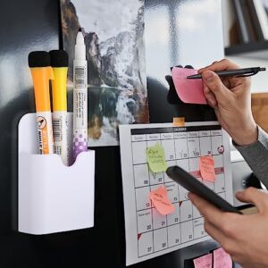 Jetec 8 Pcs Magnetic Pen Marker Holders Dry Erase Magnetic Pen Pencil Holder Organizer Home Office Supplies for Refrigerator Whiteboard Locker