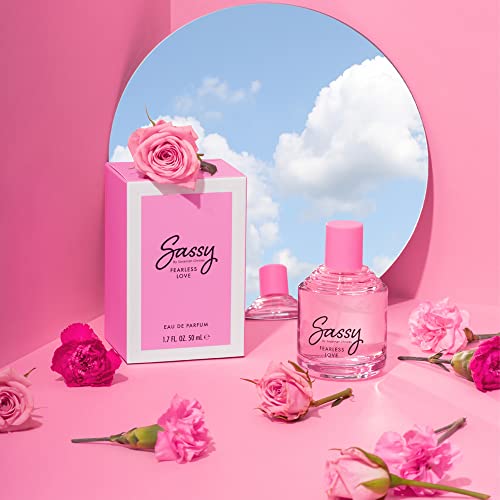 Sassy by Savannah Chrisley Fearless Love - Perfume for Women - Floral Woody Musk Fragrance - Opens with Notes of Litchi and Red Fruits - for Ladies with Endless Affection - 1.7 oz EDP Spray