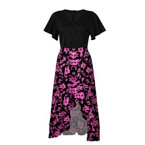 Women's Summer Tunic Maxi Dress Casual Long Dress Flowy Party Beach Fall Long Dress Trendy Side Spilt Crop Midi Dresses