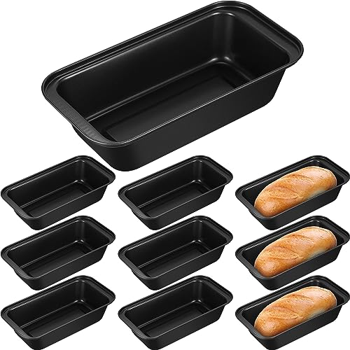 Tanlade 10 Pack Nonstick Bread Loaf Pan 9.5 x 5 Inch Loaf Baking Pan for Homemade Bread Kitchen Baking Pan Tin Home Brownies and Pound Cakes