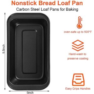 Tanlade 10 Pack Nonstick Bread Loaf Pan 9.5 x 5 Inch Loaf Baking Pan for Homemade Bread Kitchen Baking Pan Tin Home Brownies and Pound Cakes