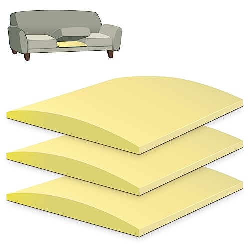 RunNico 20" x 20" Living Room Sofa Sag Support - High-Density Foam Cushion Couch Cushion Support - Sag Repair Replacement for Sofa Couch Loveseat Chair (3, Yellow)