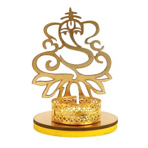 satvik 2 pc rakhi for brother with ganesh shadow diya statue idol gift set box murti rakhi bhaiya bhabhi handcrafted raksha bandhan rakhi thread bracelet for brother rakhadi with roli tika ram card gift box