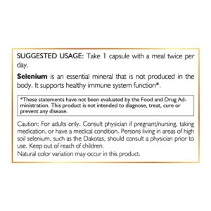 Coco March Selenium - Supports Thyroid Function & Conversion of T4 -T3-200 mcg- 3 Month Supply Gluten Free, Soy Free, Dairy Free, GMO Free, Vegan - 90 Capsules