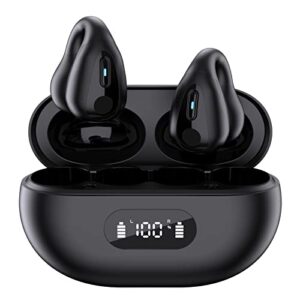 ear clips wireless bluetooth earbuds ear-clip bone conduction headphones headset open ear clip on headphone clip type bluetooth bone earphones sports earrings cycling running earbuds noise cancelling